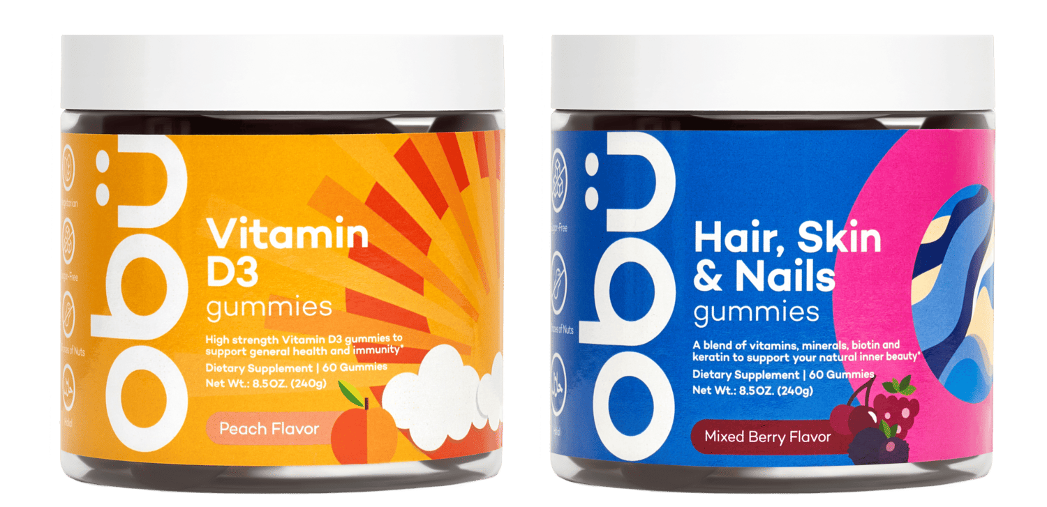 Glow & Grow: Vitamin D3 and Hair, Skin, & Nails Gummies for Adults